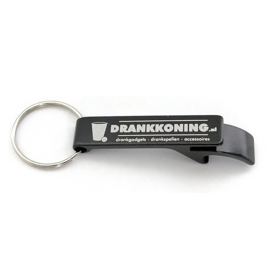 DrankKoning Bieropener Sleutelhanger - Zwart | Zwart | 10416249